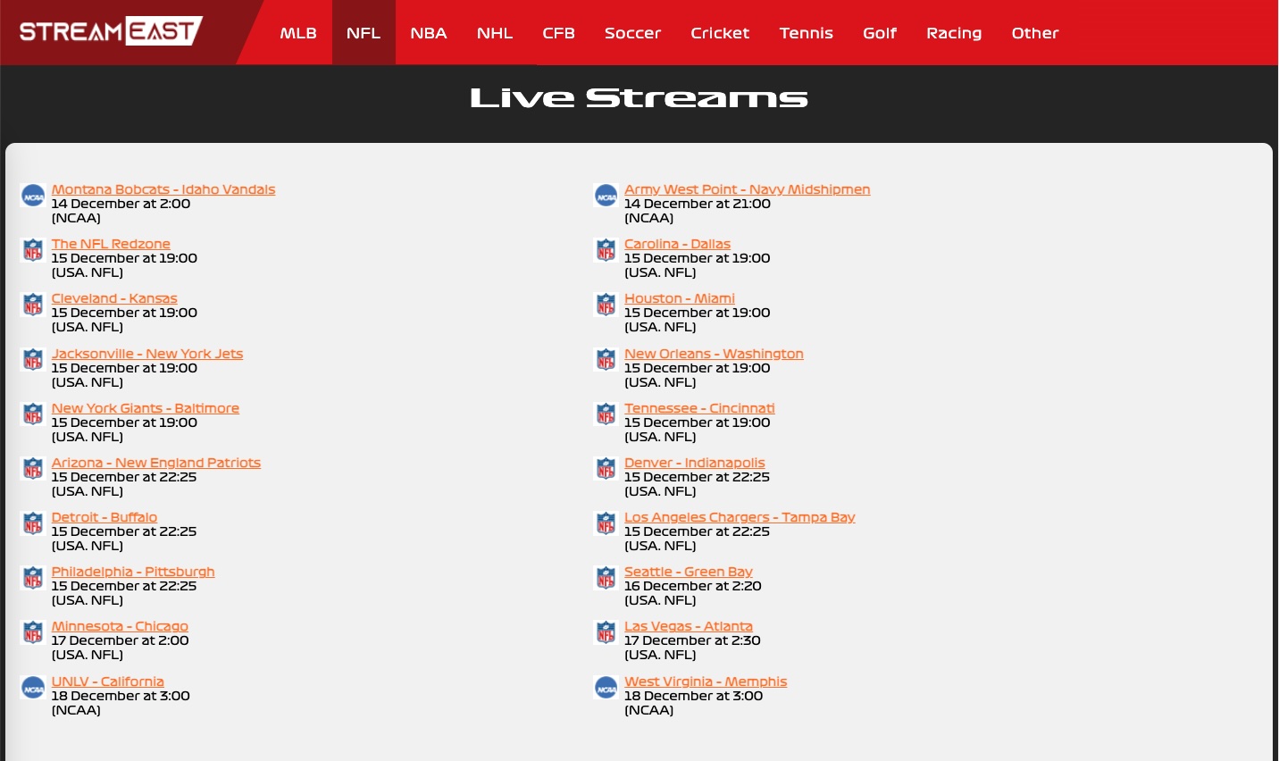 WatchSports - Official Streams NBA, NFL, NFL, MMA, BOXING